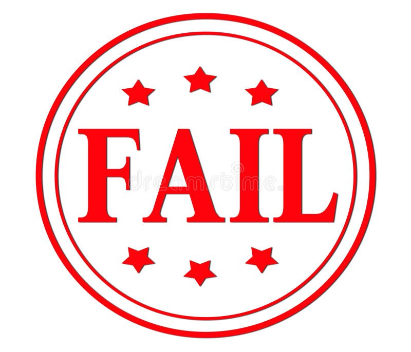 FAIL Word on Pink Grunge Rubber Stamp. Stock Illustration ...