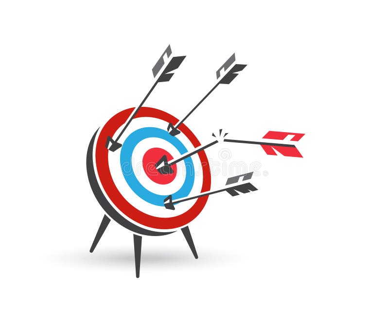 Failed Arrow Shot. Target with Arrows. Failure Concept Stock ...