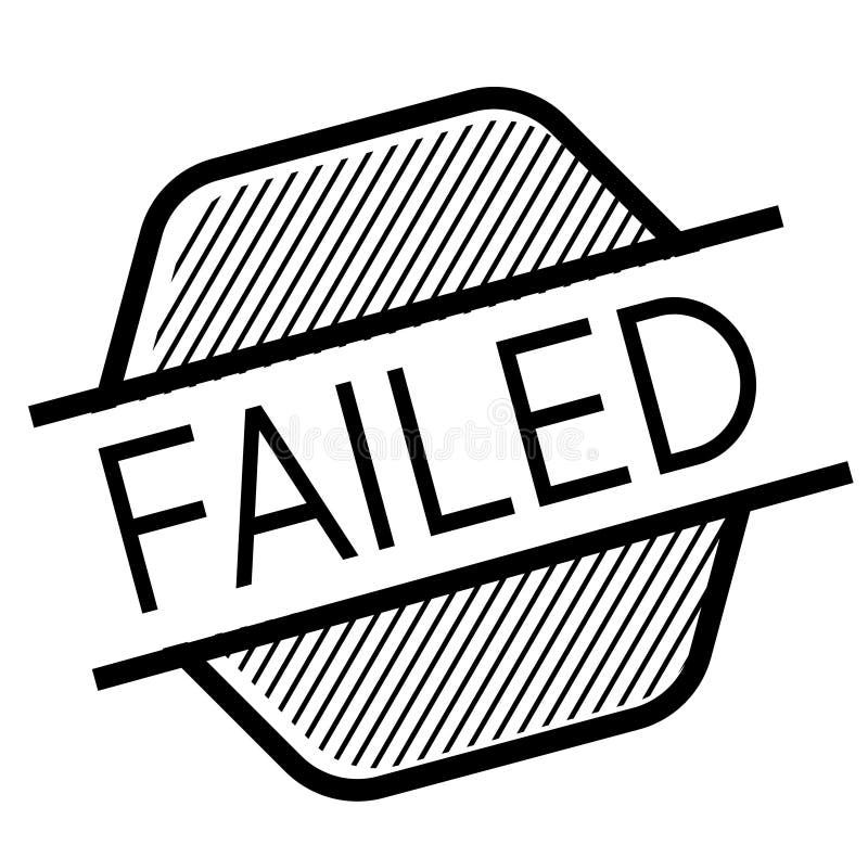 Failed black stamp stock vector. Illustration of backslide - 124060535