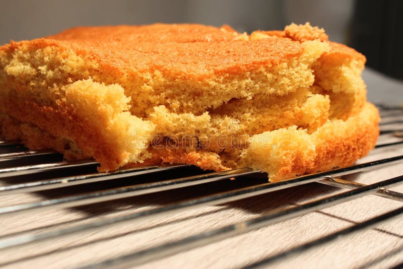 Failed and Broken Cake Put on a Cooling Rack Stock Photo - Image of ...
