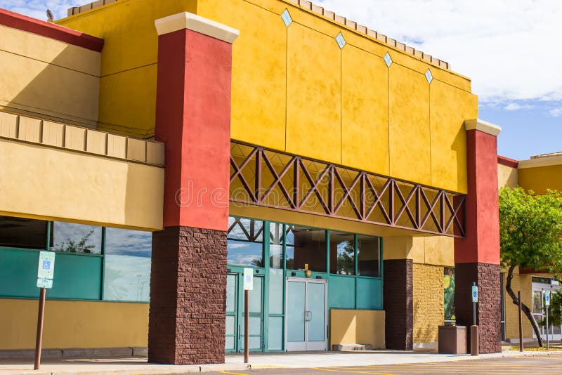 Failed Commercial Building with Blocked Out Entrance Stock Photo ...