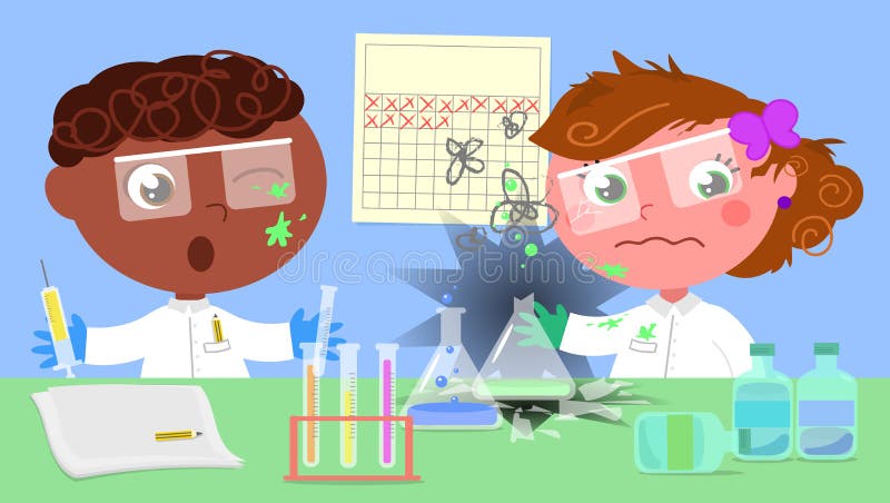 Failed Dangerous Experiment in Lab Stock Vector - Illustration of ...