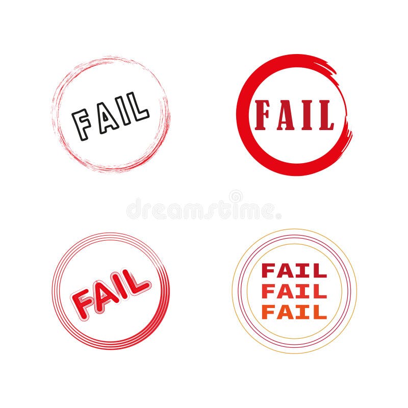 Failed Sign. Unsuccessful Symbol. Failure Icon. Vector Illustration ...