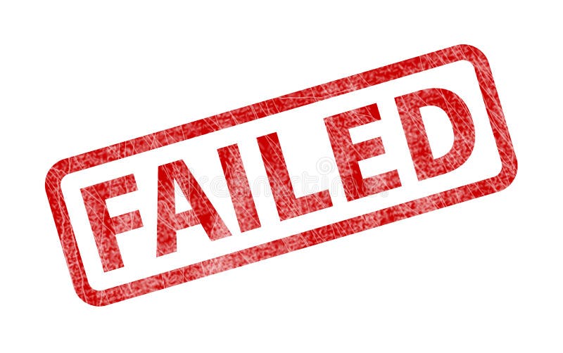 FAILED Stamp Sign Text Red. Stock Vector - Illustration of rubber ...