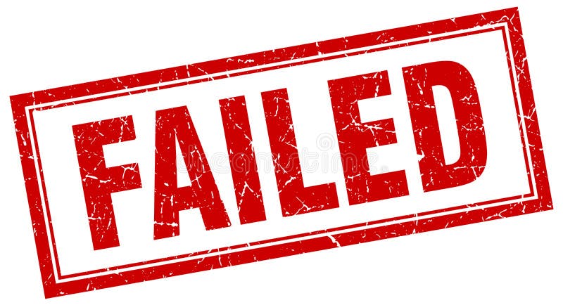 Failed stamp stock vector. Illustration of isolated - 125214553