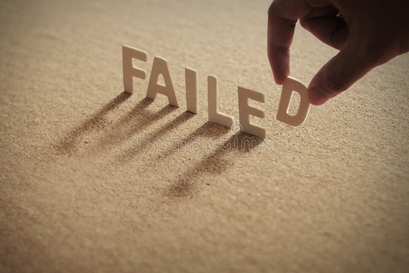 FAILED wood word stock image. Image of isolated, text - 95107569