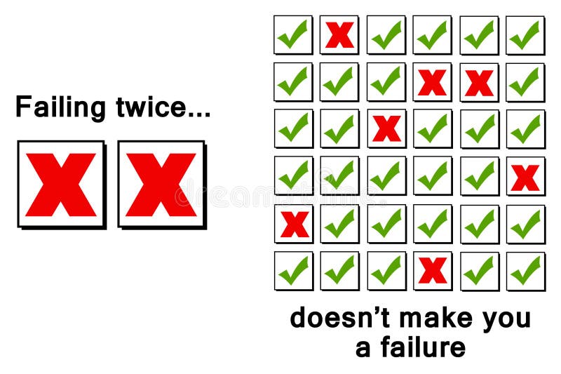 Failing twice failure stock illustration. Illustration of decisions ...