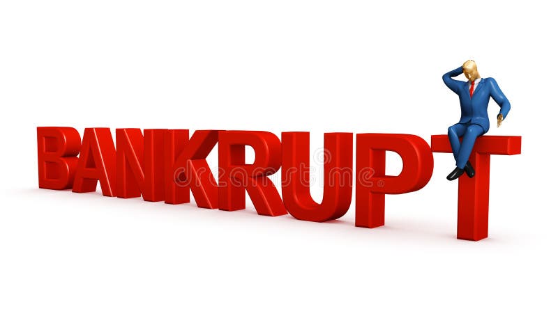 Faillite illustration stock. Illustration du homme, marché - 13667955