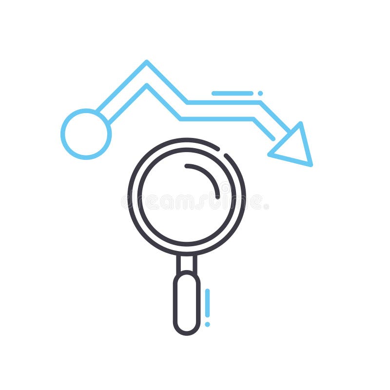 Failure Analysis Line Icon, Outline Symbol, Vector Illustration ...