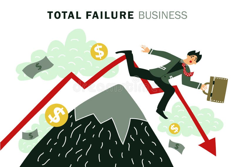 Business Failure Cartoon Infographic Poster Stock Vector - Illustration ...