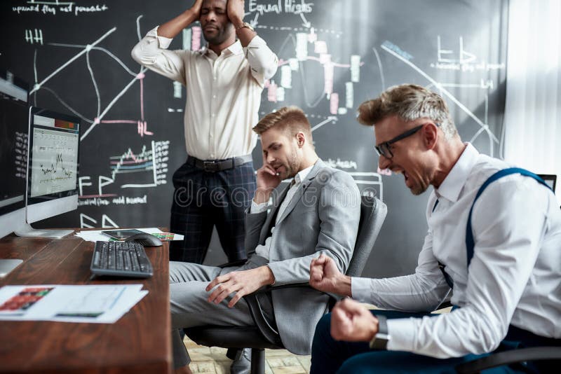 Failure. Cropped Shot of Trader Coach Disappointed with Work of Team ...