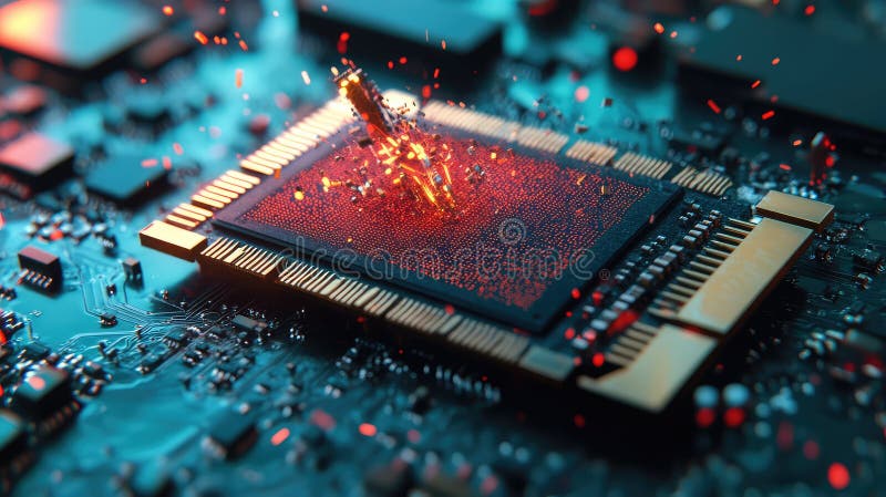 Disintegrating Ai Chip Stock Illustrations – 15 Disintegrating Ai Chip ...