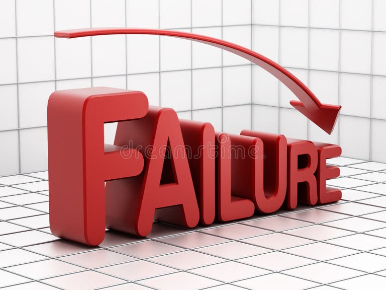 Failure graph stock illustration. Illustration of problems - 41676110