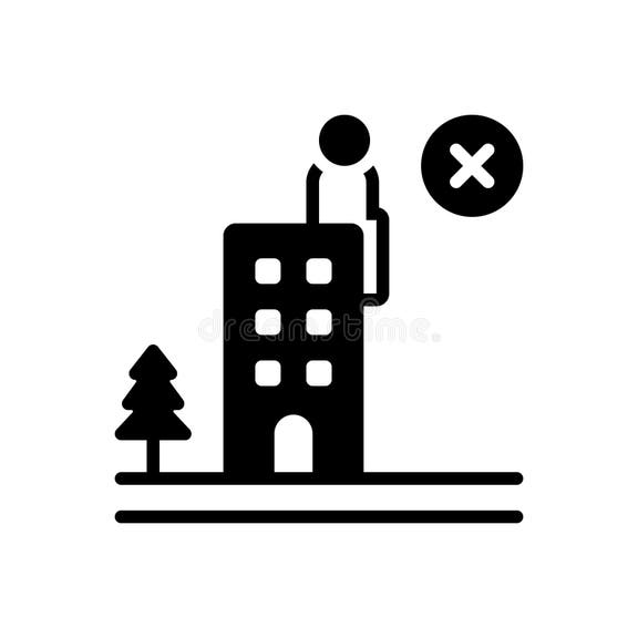 Black Solid Icon for Failure, Debacle and Discomfiture Stock Vector ...