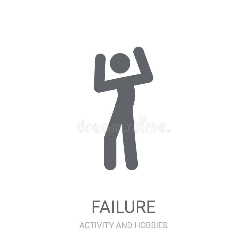 Failure Icon. Trendy Failure Logo Concept on White Background Fr Stock ...