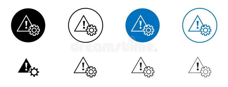 Failure icon vector stock illustration. Illustration of solid - 348077489