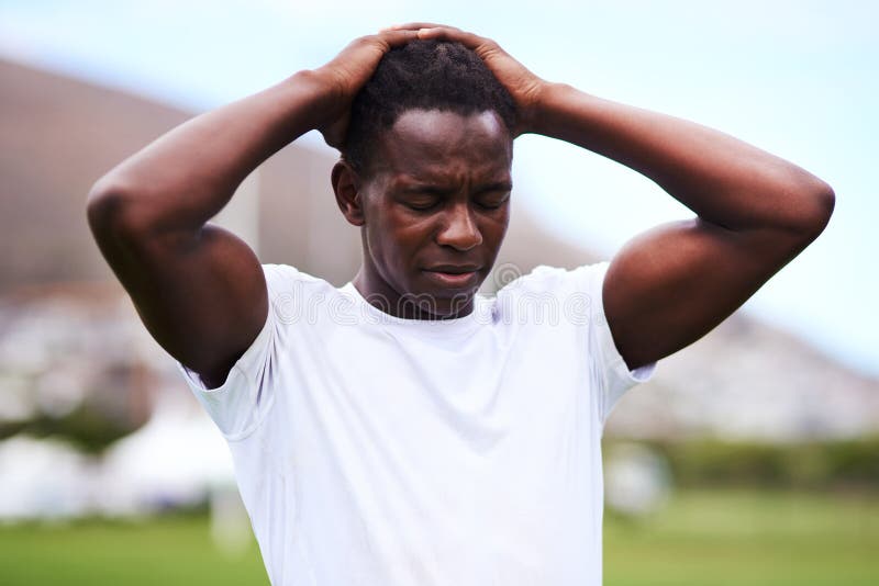 Failure Isnt Final. a Young Man Looking Upset while Playing a Game of ...