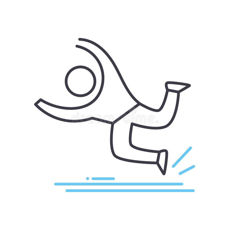 Failure Lesson Line Icon, Outline Symbol, Vector Illustration, Concept ...