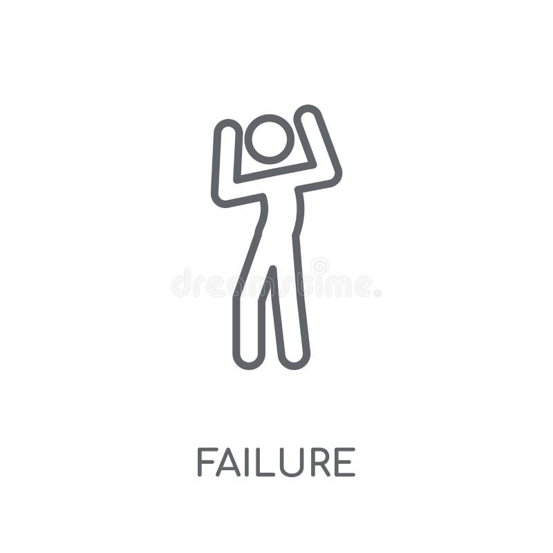 Failure Linear Icon. Modern Outline Failure Logo Concept on Whit Stock ...