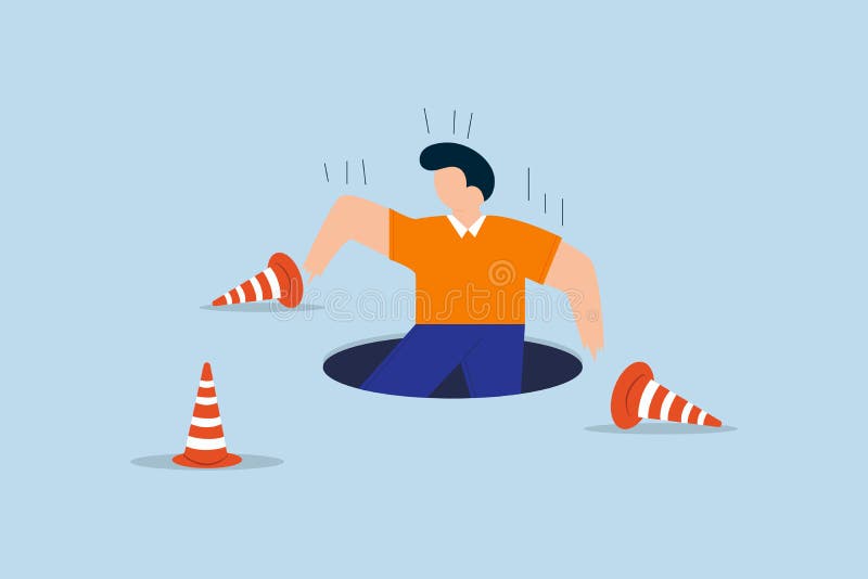 Failure or Mistake Causing Catastrophe Despair. Terrified Businessman ...