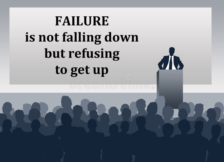 Failure not giving up stock illustration. Illustration of crisis ...