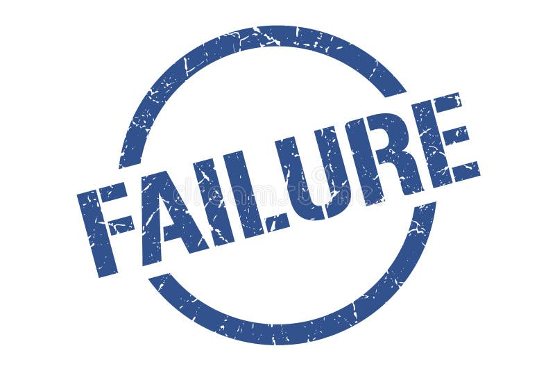 Failure Round Ribbon Isolated Label. Failure Sign Stock Vector ...