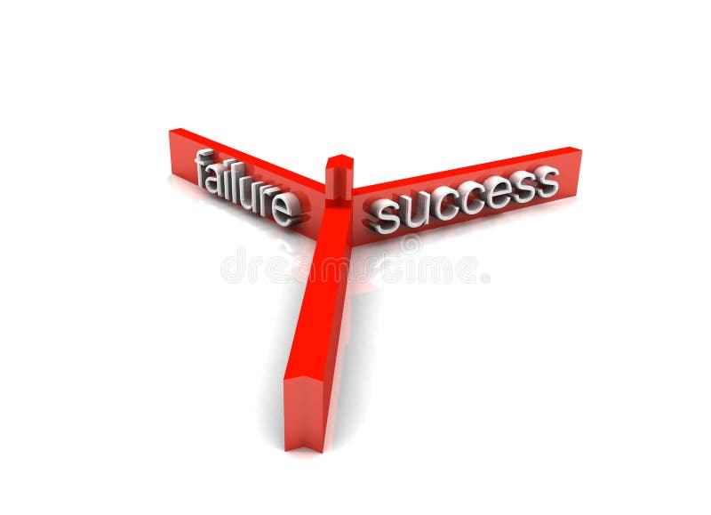 Way from Failure To Success Stock Illustration - Illustration of ...