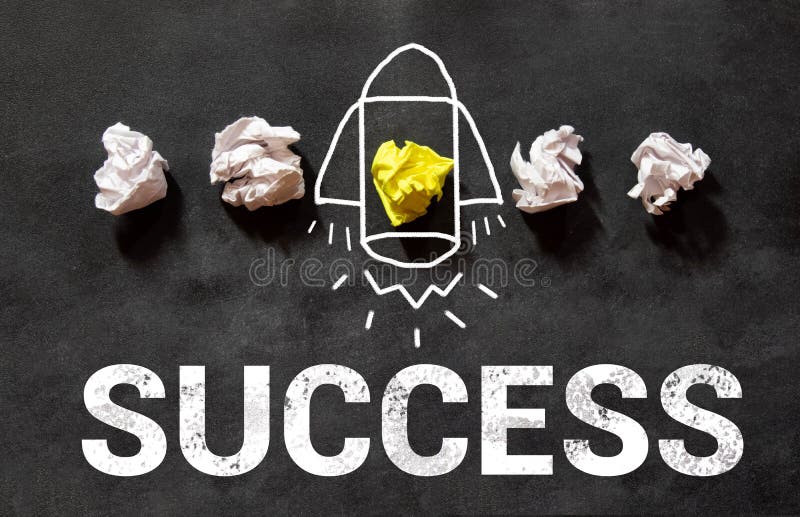 Failure or Success Business Concept Pencil on Grey Background Stock ...