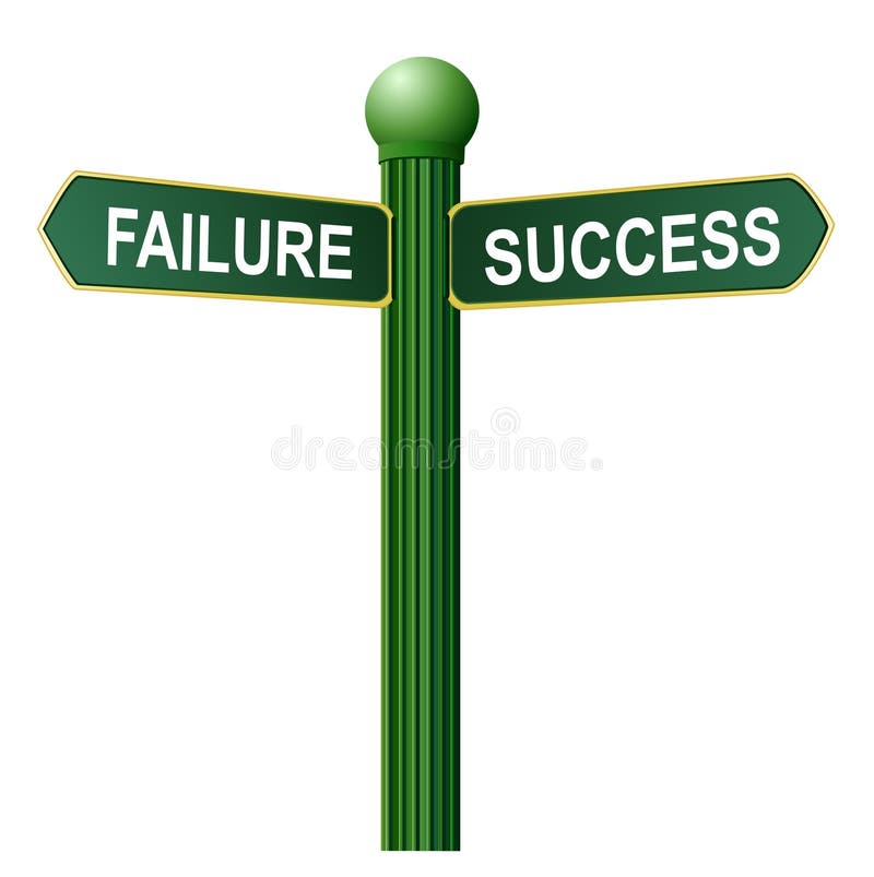 Failure and success symbol stock vector. Illustration of brpblem - 16049751