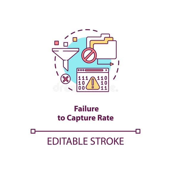 Failure To Capture Rate Concept Icon Stock Vector - Illustration of ...