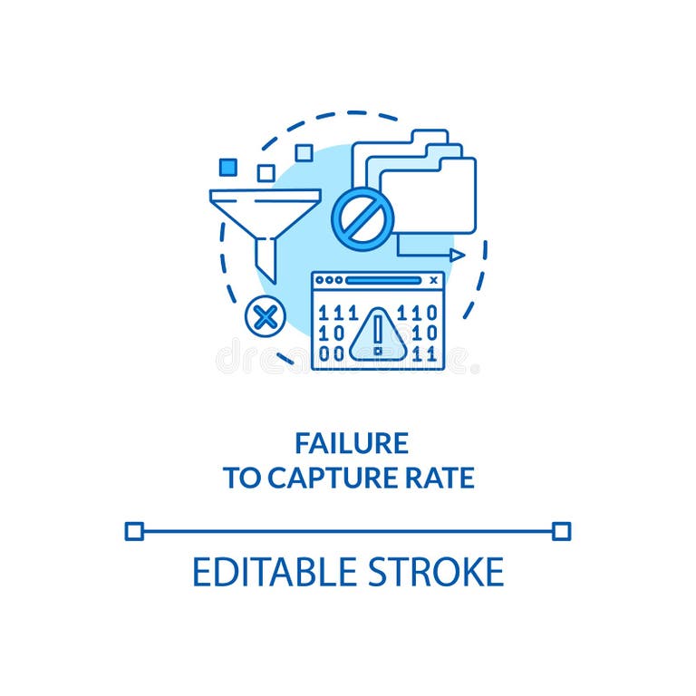 Failure To Capture Rate Concept Icon Stock Vector - Illustration of ...