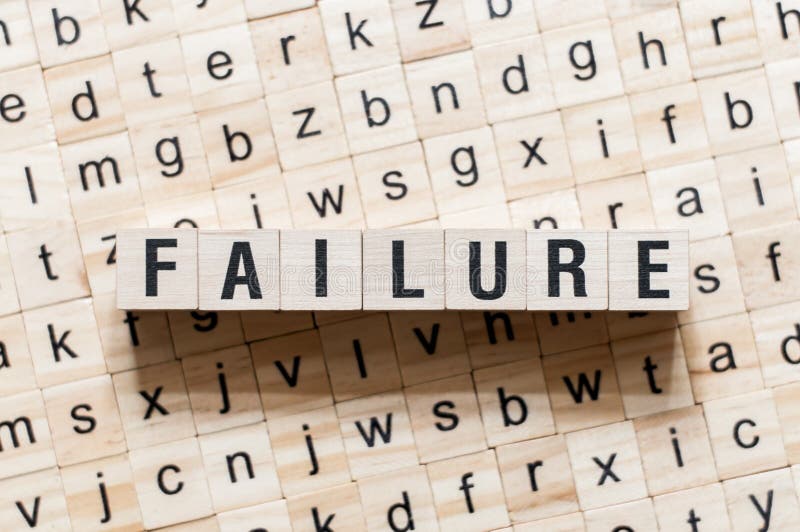 Failure Word Concept on Cubes Stock Photo - Image of lose, heart: 147313884