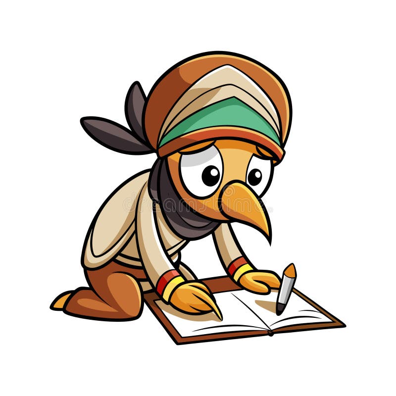 Faint Cheeky Toucan Writing with Style Stock Vector - Illustration of ...