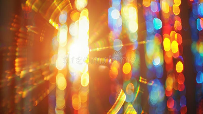 A Faint Glow of Sunlight Filters through Stained Glass Windows Creating ...