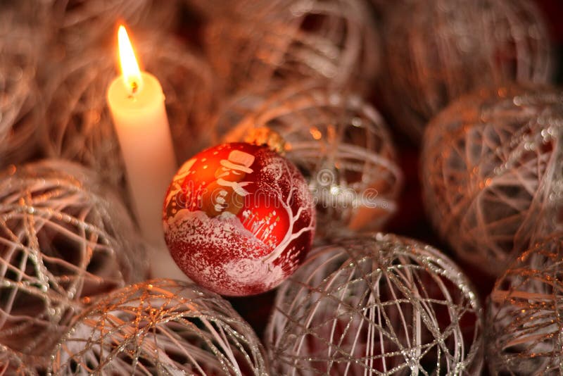 A Faint Light To Illuminate Christmas Decorations Stock Photo - Image ...