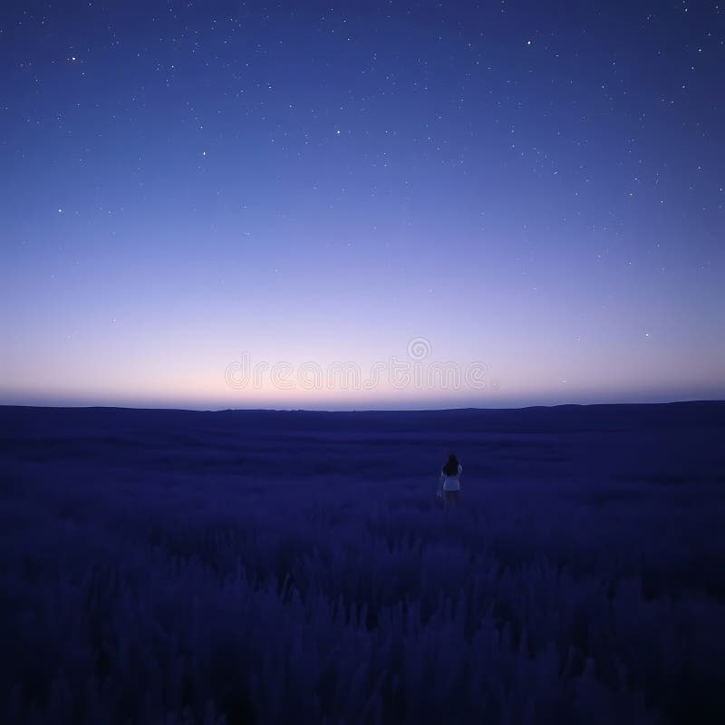 A Faint Starfield with Subtle Gradients of Lavender and Deep Blue Stock ...