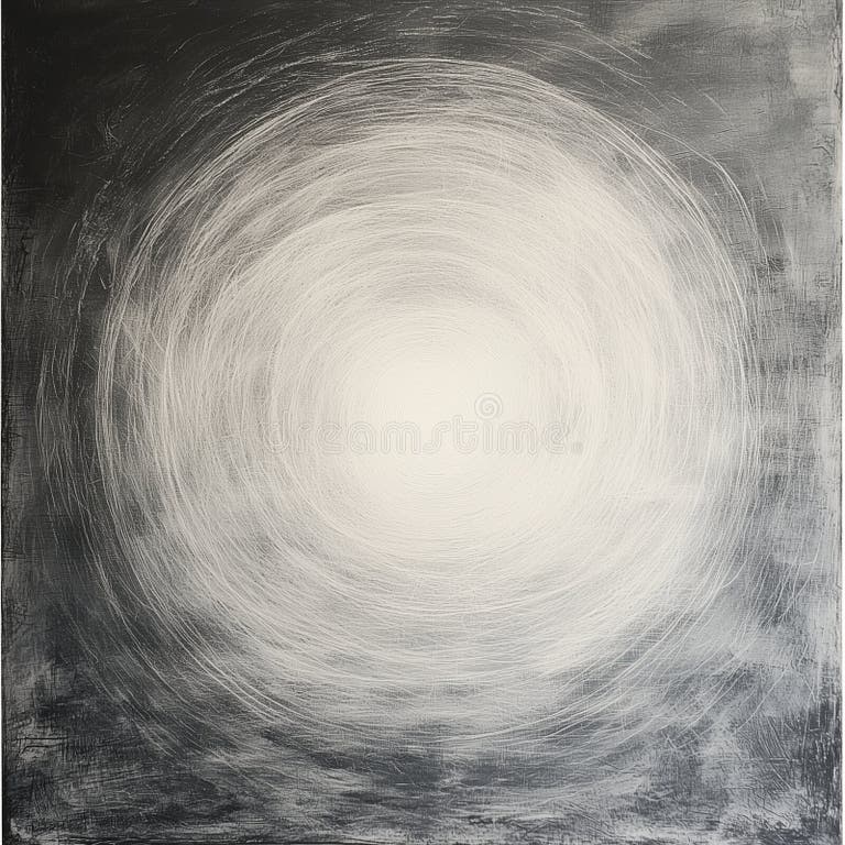 Faint White Scribble Dissolving into Grey Void Symbolizing Repressed ...