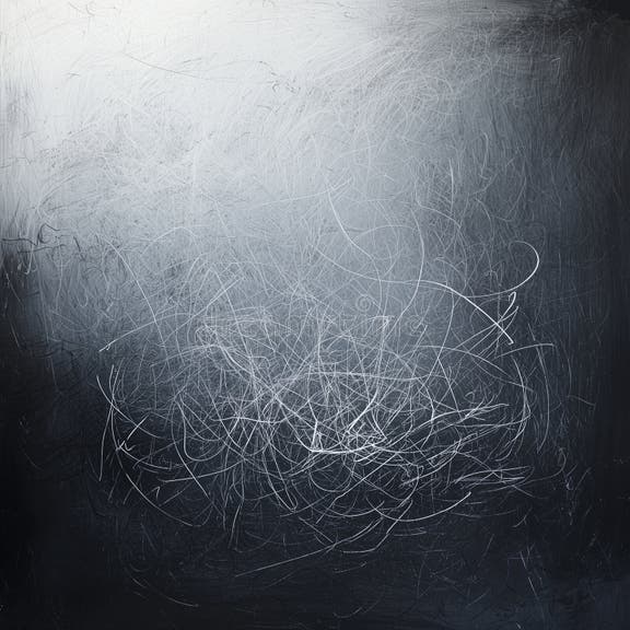 Faint White Scribble Dissolving into Grey Void Symbolizing Repressed ...