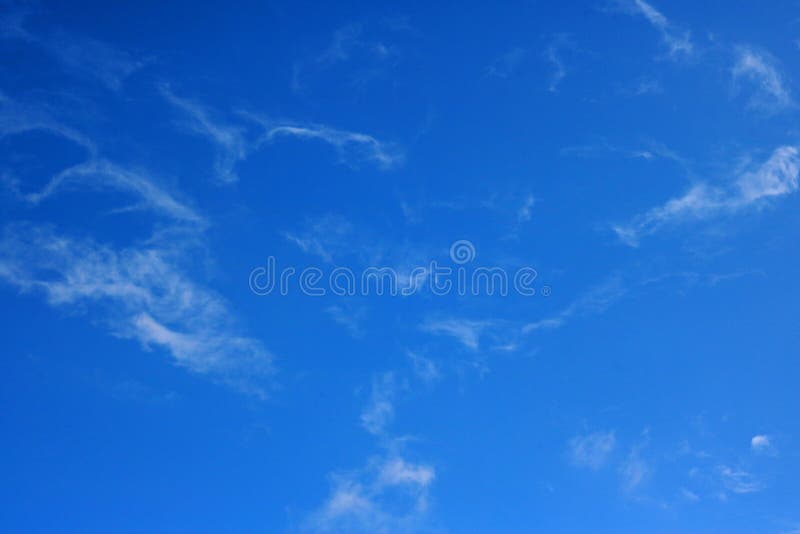 Faint Wispy White Cloud Smudges Stock Image - Image of summer, light ...