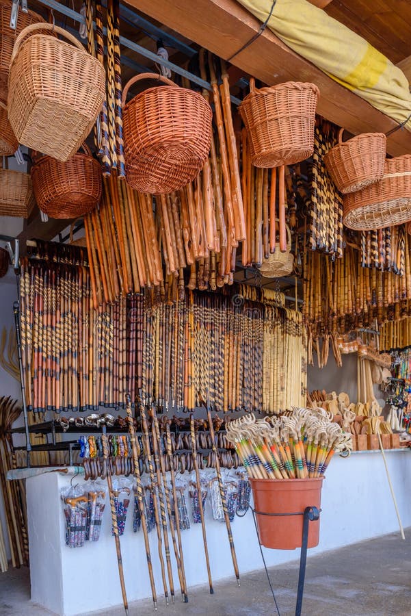 Fair Booth for the Sale of Objects Cane and Wood III Stock Image ...