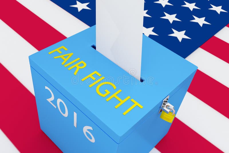 Fair Fight Election Concept Stock Illustration - Illustration of ...