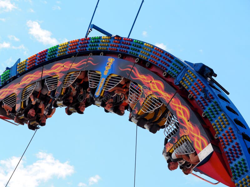 Fair Goers on Exciting Ride Editorial Stock Photo - Image of summer ...