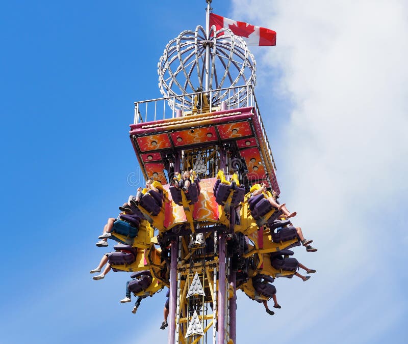 Fair Goers on Exciting Ride Editorial Stock Image - Image of entertain ...