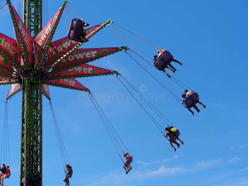 Fair Goers on Exciting Ride Editorial Photo - Image of exhibition ...