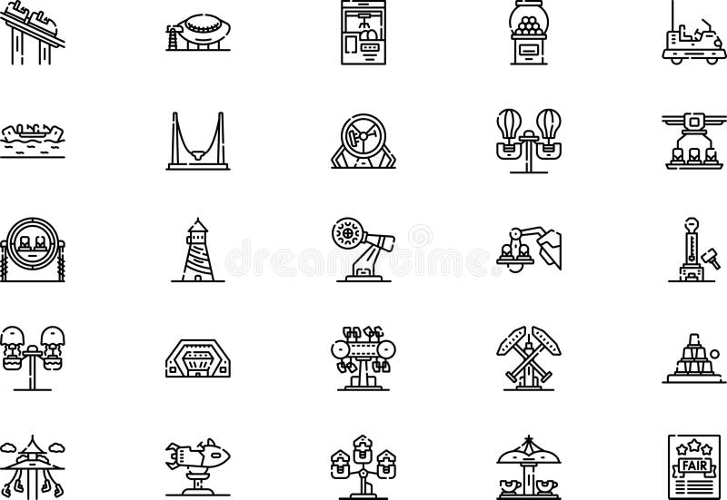 Fair Icon Collection is a Vector Illustration with Editable Stroke ...