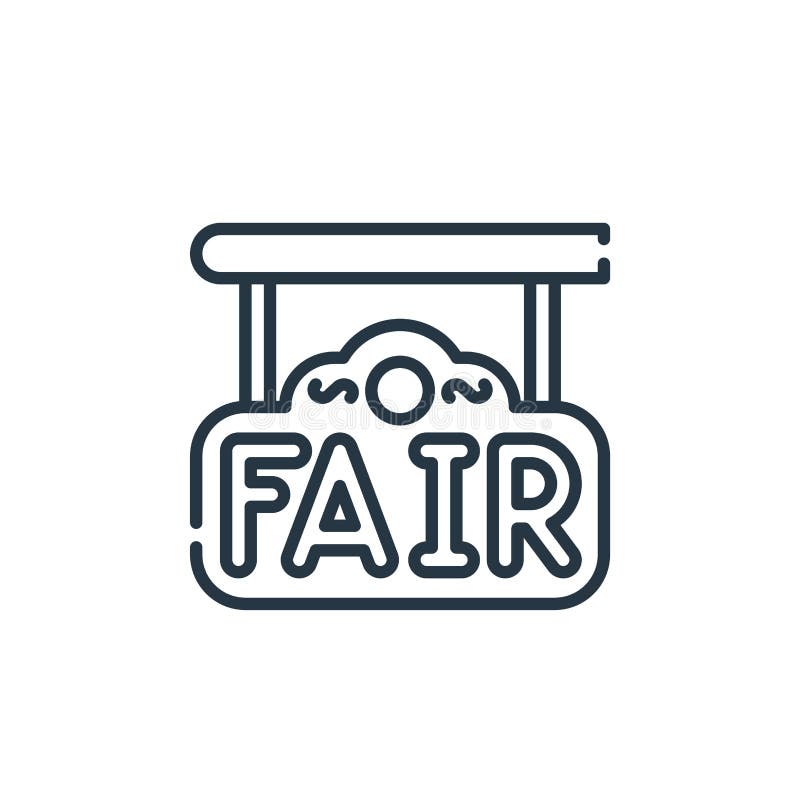 Fair Icon Vector from Fair Concept. Thin Line Illustration of Fair ...