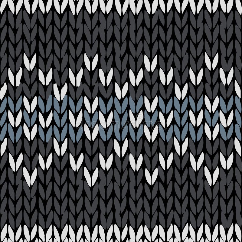 Fair Isle Style Hand Made Vector Knitted Pattern Stock Vector ...