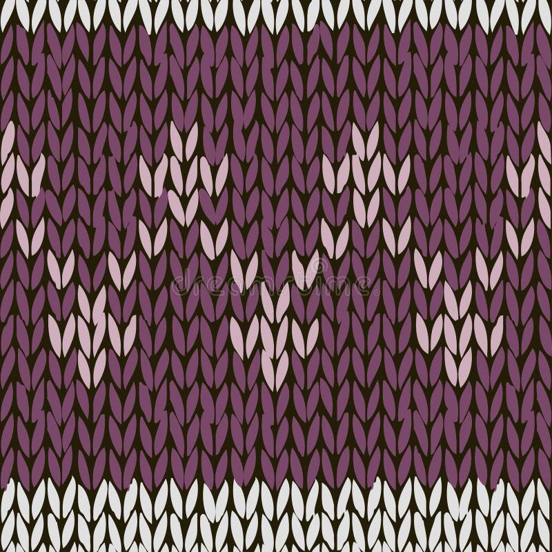 Fair Isle Style Hand Made Vector Knitted Pattern Stock Vector ...