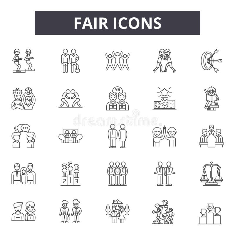 Fair Line Icons, Signs, Vector Set, Outline Illustration Concept Stock ...