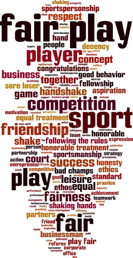 Fair play word cloud stock vector. Illustration of concept - 187657747